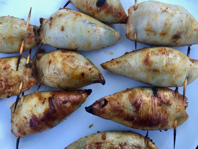 Mediterranean Grilled Stuffed Squid (with video)
