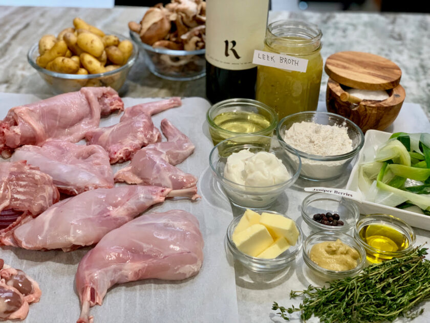 Roasted Rabbit With White Wine Sauce (with video)