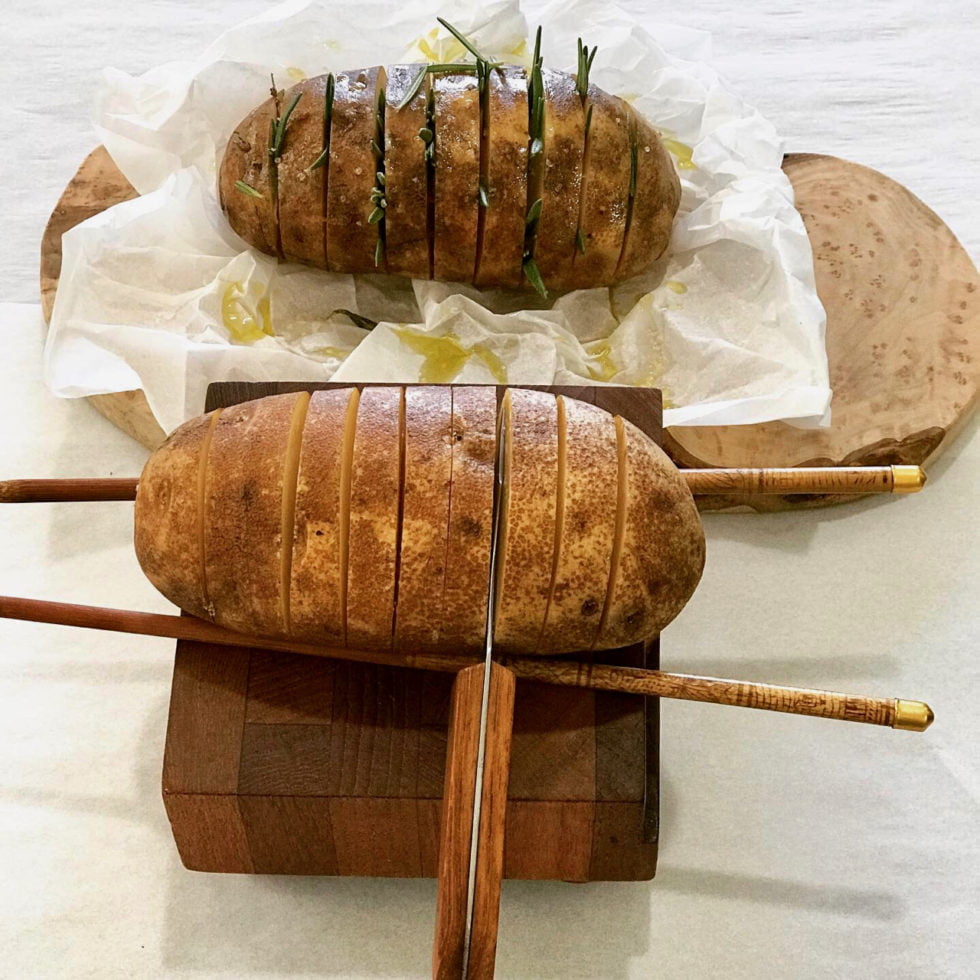 Hasselback Potatoes Best Chopsticks Cutting Tip (with video)