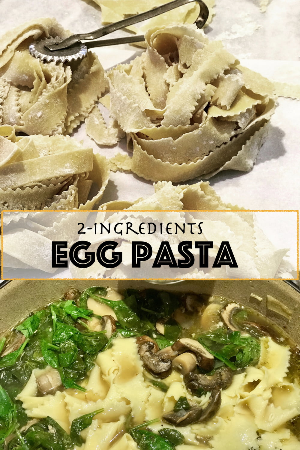 2 Ingredient Homemade Egg Pasta (with video)