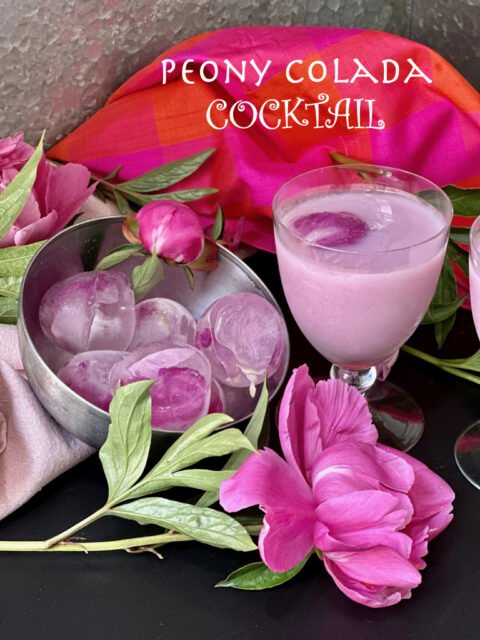 Pink Peony Colada Cocktail Recipe (with video)