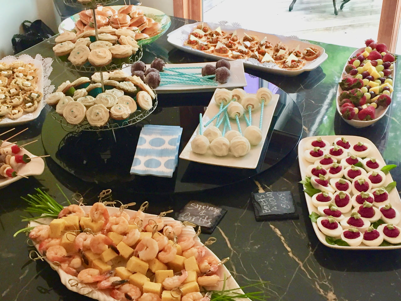 Shrimp and Grits Kabob Party Platter (with video)